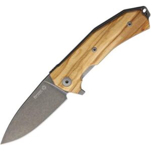 lion steel kur linerlock olive wood lstkurbul