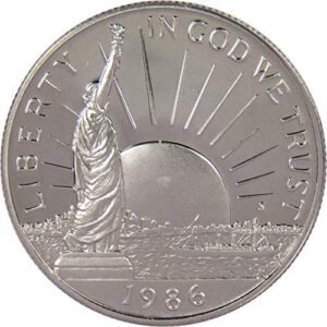 statue of liberty commemorative 1986 s clad half dollar proof 50c coin