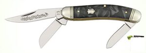 rough rider gentlemans stockman midnight swirl handle folding blades knife