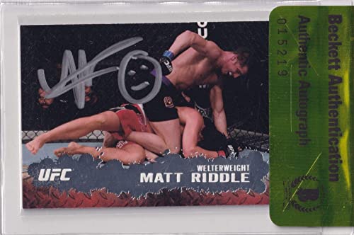 Matt Riddle Signed 2009 Topps UFC Rookie Card #52 RC BAS COA WWE NXT Autograph - Autographed UFC Cards