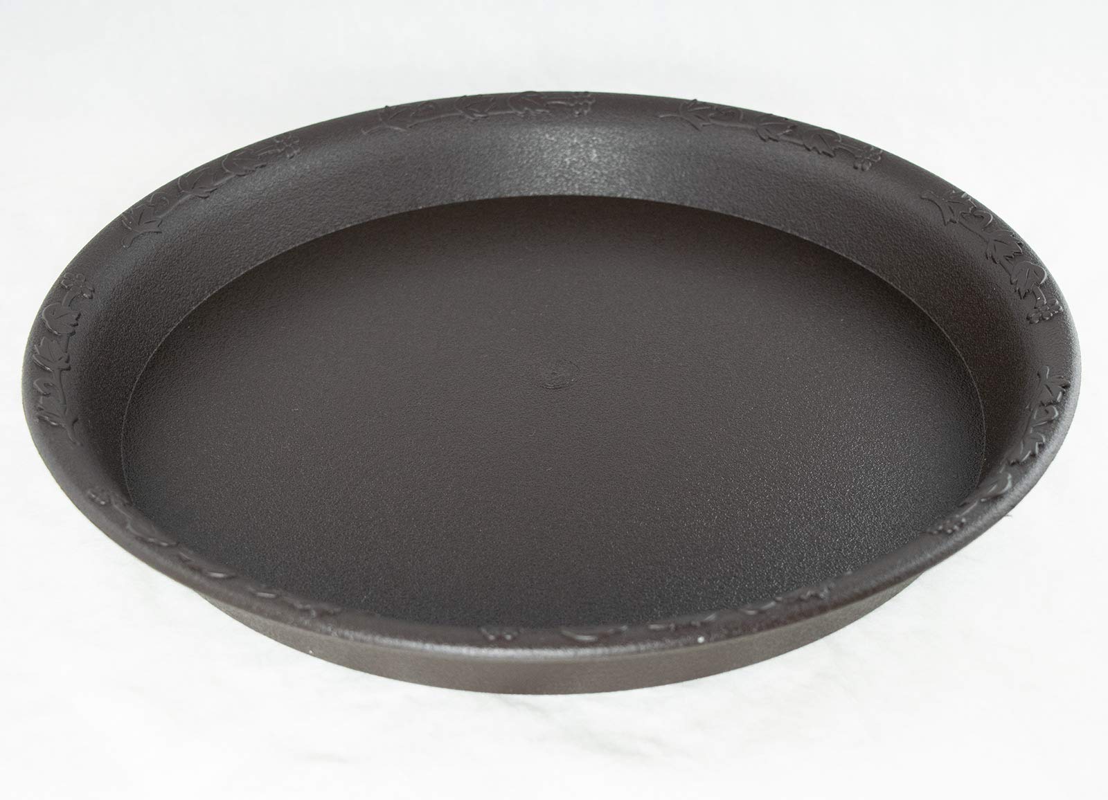 Round Plastic Humidity Tray for Bonsai Tree and Home Garden Plant 12.75"x 12.75"x 1.5" - Dark Brown