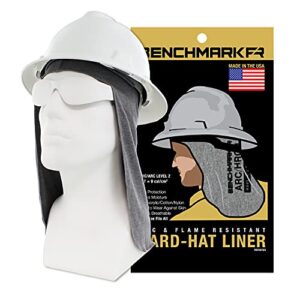 flame resistant fr hard hat liner sun shade - made in the usa