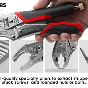 VAMPLIERS: JAWZ 7.5" VISE-GRIP LOCKING PLIERS for Extracting Damaged, Rusted, Stripped, Security, Specialty, Screws, Nuts, and Bolts: VT-003-7LP.