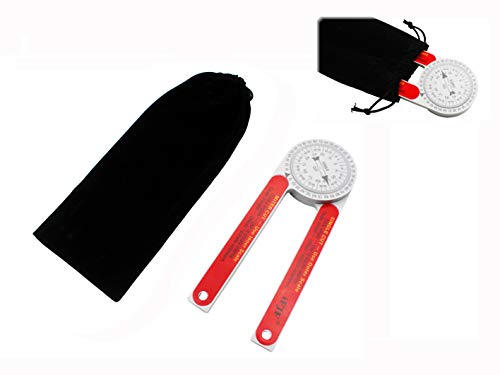 Miter Saw Protractor Replacement for #505P-7 Angle Finder Featuring Precision Laser-Inside & Outside Miter Angle Finder Protractor for All Building Trades, Plumbers, Carpenters Plastic （Red）