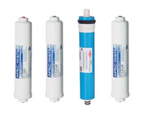 apec water systems filter-maxquick us made 90 gpd complete replacement filter set for ultimate series reverse osmosis water filter system ro-quick90 stage 1-4