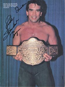 ricky"the dragon" steamboat hand signed 8x11 magazine photo