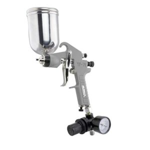 numax spsc15 pneumatic 1.5mm tip gravity feed spray gun with 400cc aluminum cup , gray