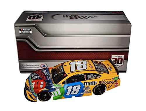 AUTOGRAPHED 2021 Kyle Busch #18 M&Ms Messages Awesome Car (Joe Gibbs Racing) NASCAR Cup Series Signed Lionel 1/24 Scale NASCAR Diecast Car with COA (#497 of only 925 produced)