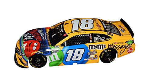 AUTOGRAPHED 2021 Kyle Busch #18 M&Ms Messages Awesome Car (Joe Gibbs Racing) NASCAR Cup Series Signed Lionel 1/24 Scale NASCAR Diecast Car with COA (#497 of only 925 produced)