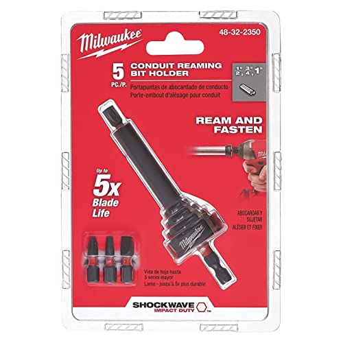 Milwaukee 48-32-2350 SHOCKWAVE Conduit Reaming Bit Holder 1/2in, 3/4in & 1in EMT (Limited Edition)