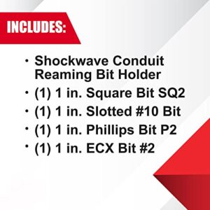 Milwaukee 48-32-2350 SHOCKWAVE Conduit Reaming Bit Holder 1/2in, 3/4in & 1in EMT (Limited Edition)