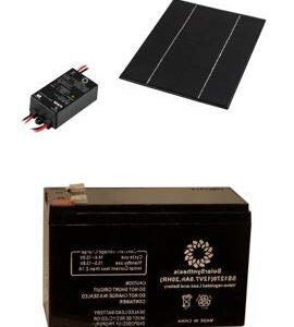 SolarSynthesis 6-Watt 12-Volt Monocrystalline Solar Starter Kit with 6-Watt Solar Panel + 5A PWM Charge Controller + 7Ah 12-Volt (84-Watt) Solar Rechargeable Battery (6-Watt Panel / 84-Watt Battery)