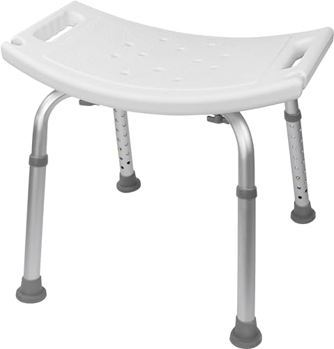 Vaunn Tool-Free Assembly Adjustable Shower Chair Spa Bathtub Seat Bench with Removable Back