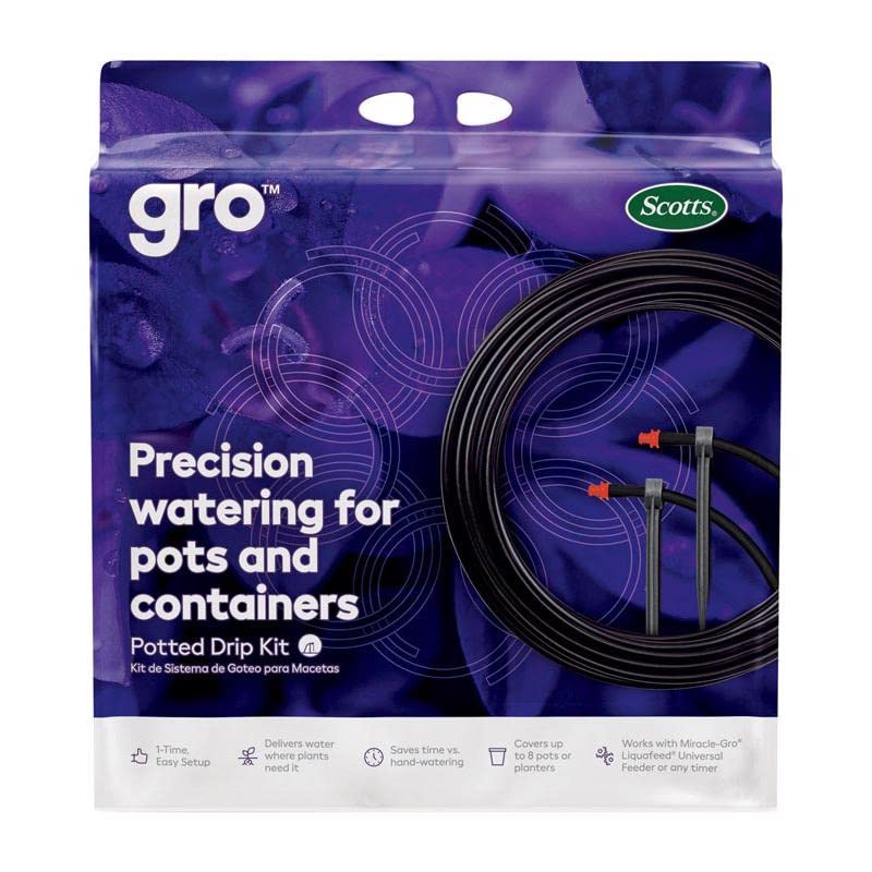 Gro Smart Precision Watering Solutions Potted Drip Kit, Bluetooth/Wi-Fi Enabled