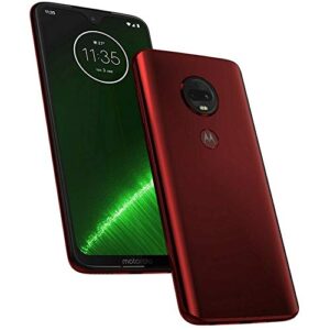 motorola moto g7+ plus (64gb, 4gb ram) dual sim 6.2" 4g lte (gsm only) factory unlocked smartphone international model, no warranty xt1965-2 (red)