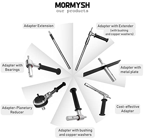 Ice Auger Drill Adapter with Handle - 18mm/0.720" Output Shaft Diameter - Steel Cordless Drill Attachment for Ice Auger Drill Conversion