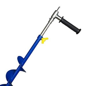 Ice Auger Drill Adapter with Handle - 18mm/0.720" Output Shaft Diameter - Steel Cordless Drill Attachment for Ice Auger Drill Conversion