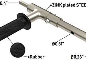 Ice Auger Drill Adapter with Handle - 18mm/0.720" Output Shaft Diameter - Steel Cordless Drill Attachment for Ice Auger Drill Conversion