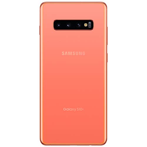 Samsung Galaxy S10+ Factory Unlocked Android Cell Phone | US Version | 128GB of Storage | Fingerprint ID and Facial Recognition | Long-Lasting Battery | Flamingo Pink