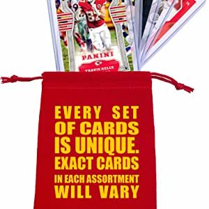 Travis Kelce Football Cards (5) Assorted Bundle - Kansas City Chiefs Trading Card Gift Set