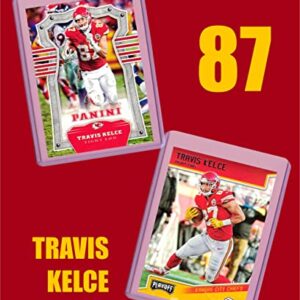 Travis Kelce Football Cards (5) Assorted Bundle - Kansas City Chiefs Trading Card Gift Set