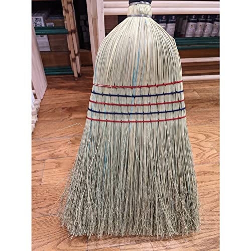 Lehman's Amish-Made Barn Broom - Large Authentic Corn Straw Broom with Hardwood Handle, Natural, 57 inches