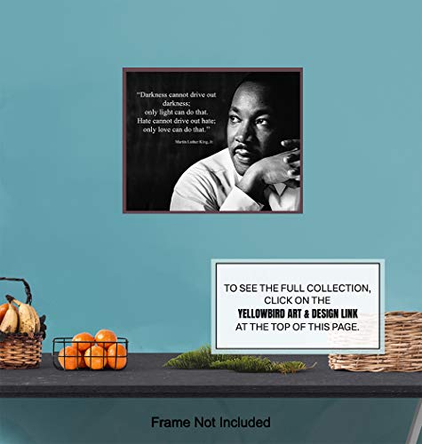 Martin Luther King Jr. Darkness Quote Wall Art Print - Ready to Frame Photo (8X10) - Home Decor - Makes a Great Educational Gift for Schools and Teachers - MLK Inspirational and Motivational