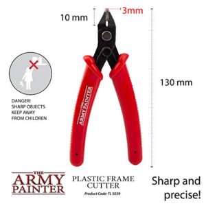 The Army Painter Plastic Frame Cutter - Wire Cutters Heavy Duty for Craft and Plastic Miniature, Side Cutters Flush Cut Pliers with Safety Grip - Precision Flush Cutter Nippers