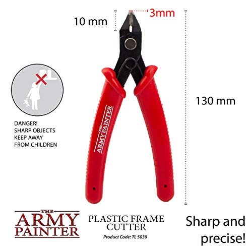 The Army Painter Plastic Frame Cutter - Wire Cutters Heavy Duty for Craft and Plastic Miniature, Side Cutters Flush Cut Pliers with Safety Grip - Precision Flush Cutter Nippers