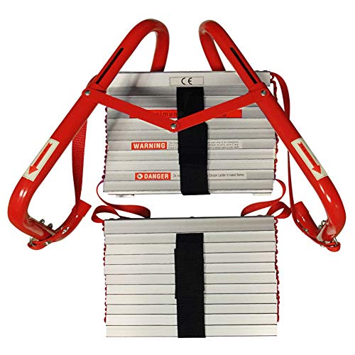 Hausse Retractable 3 Story Fire Escape Ladder, 25 Feet