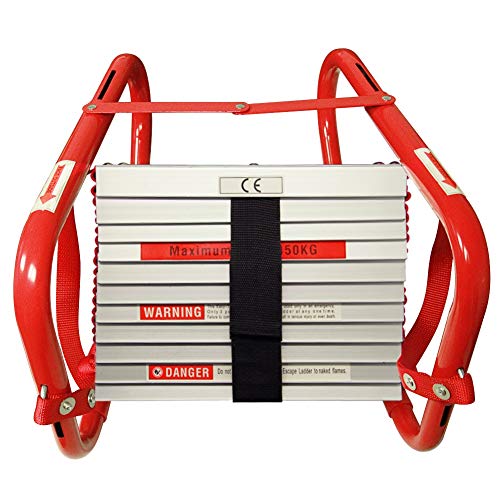 Hausse Retractable 3 Story Fire Escape Ladder, 25 Feet