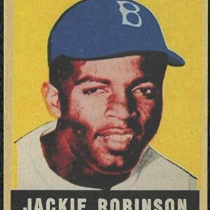 1949 Leaf #79 JACKIE ROBINSON Rookie Card Brooklyn Dodgers HOF REPRINT - Baseball Card