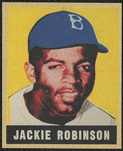 1949 Leaf #79 JACKIE ROBINSON Rookie Card Brooklyn Dodgers HOF REPRINT - Baseball Card