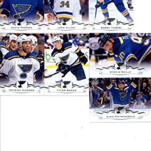 2018-19 Upper Deck Series 1 and 2 Hockey Complete St. Louis Blues Team Set of 14 Cards: Jaden Schwartz(#152), Colton Parayko(#153), Vladimir Tarasenko(#154), Alexander Steen(#155), Joel Edmundson(#156), Brayden Schenn(#157), Dmitrij Jaskin(#158), David Pe