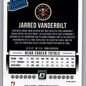 2018-19 Donruss Optic Shock Basketball #151 Jarred Vanderbilt Denver Nuggets Rated Rookie Official NBA Trading Card Produced By Panini