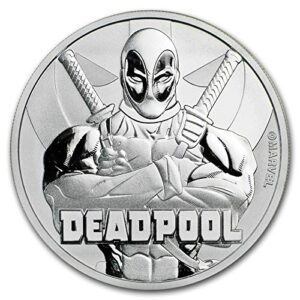 2018 tuvalu 1 oz .999 silver marvel series deadpool bu $1 brilliant uncirculated