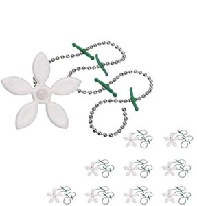 10 pack flower shape shower drain sink remover hair filter chain hook - catcher strainer hair snare for bathroom, kitchen, bathtub