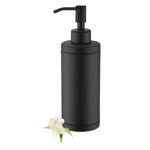 black soap dispenser with pump, kmeino stainless steel countertop soap dispenser black bottle 10 oz, 300 ml liquid bottle for kitchen bathroom hand dish lotion dispenser