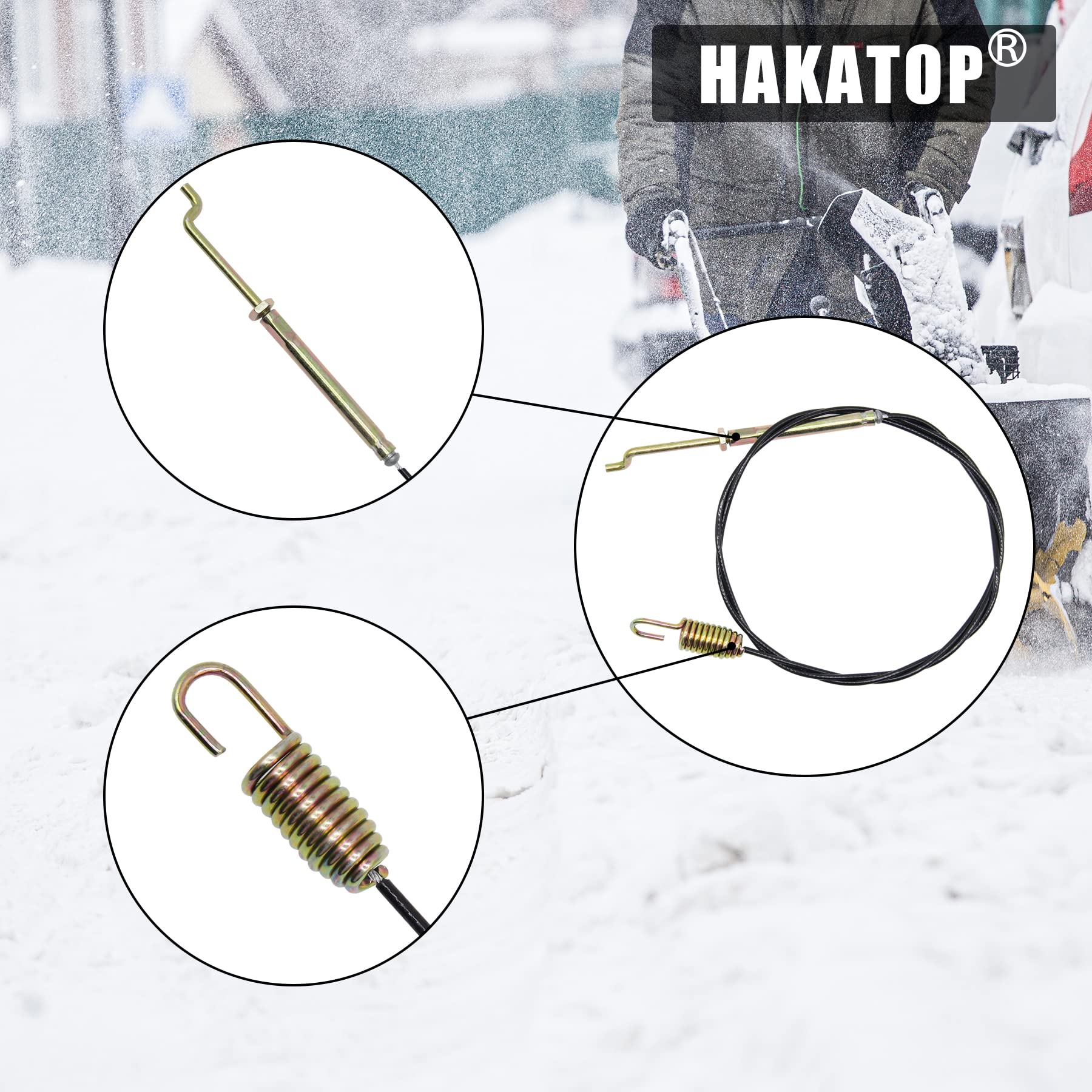 2PK 746-0897 946-0897 Snowblower Auger Clutch Cable for MTD TROYBILT Craftsman 746-0897 746-0897A 946-0897A 290-653 2 Stage Snowblowers