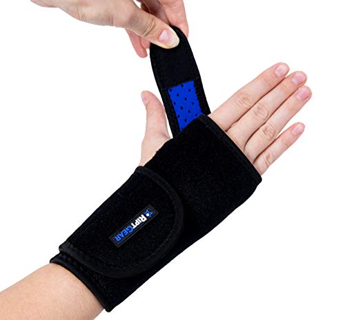 RiptGear Carpal Tunnel Wrist Brace Support - Adjustable Wrist Brace for Women and Men - Hand & Wrist Splint Compression Support for Tendonitis Wrist Brace for Carpal Tunnel - Left Hand