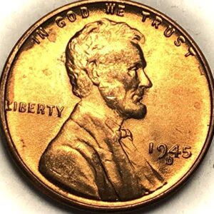 1945 D Lincoln Wheat Cent Red Penny Seller Mint State