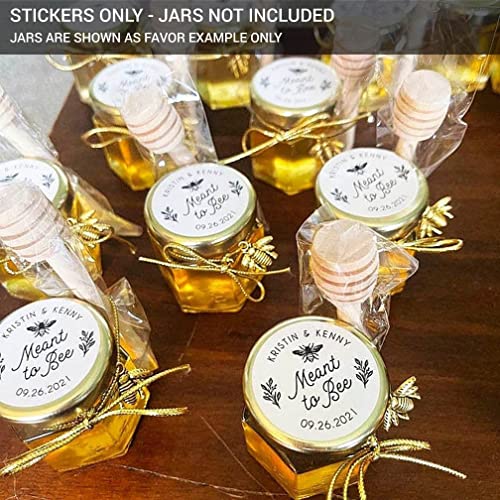 Meant to bee sticker, Honey favor stickers, Meant to bee labels, Custom wedding stickers, Honey bee party, F16:18