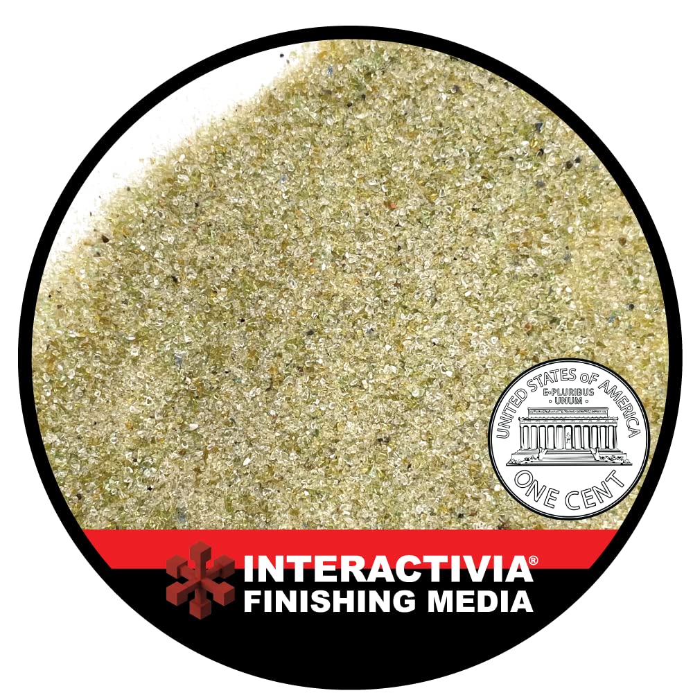 30-60 Grit (#50) Crushed Glass Abrasive - 19 lb or 8.6 kg - Blasting Abrasive Media (Medium) #50 Mesh - 559 to 254 Microns - for Blast Cabinets Or Sand Blasting Guns