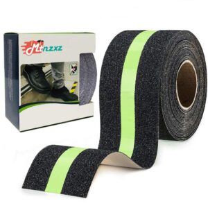 anti slip grip tape, non-slip traction tapes with glow in the dark reduce the risk of slipping for indoor or outdoor stair tread step and other slippery surfaces - keeps you safe, 2 inch x 16.4 foot