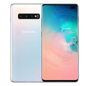 samsung galaxy s10+ plus 128gb / 8gb ram sm-g975f hybrid/dual-sim (gsm only, no cdma) factory unlocked 4g/lte smartphone - international version (prism white, 128gb)