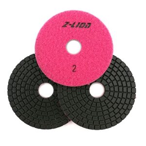 z-lion dimoand 3 step polishing pad 4" abrasive grinding wheel 3-pcs step 2 for granite marble