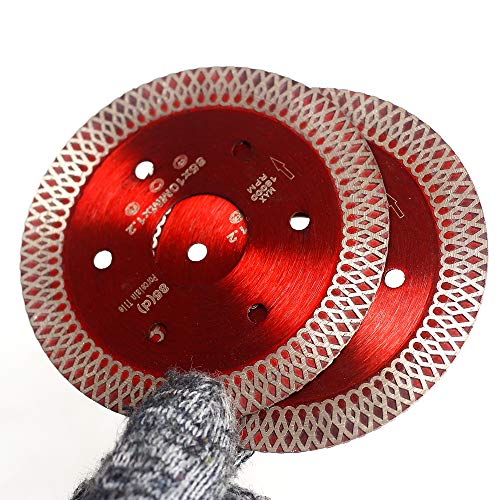 Casaverde 2 Pcs/Lot 3-3/8 Inch Diamond Porcelain Saw Blades Tile Blade for Cutting Porcelain Tile