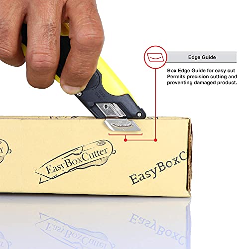 EasyCut 2000 Safe Retractable Box Cutting Utility Knife, Yellow, 09700