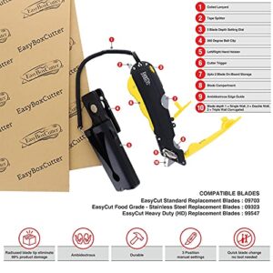 EasyCut 2000 Safe Retractable Box Cutting Utility Knife, Yellow, 09700