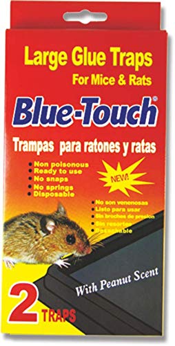 Blue Touch Mouse Glue Traps, Excellent Mouse Glue Traps Glue Boards for Rats, Mice and Pests. Large Size. 0.8 x 8.5 x 4.5 inches - 9 Packs/18 Traps (Red)